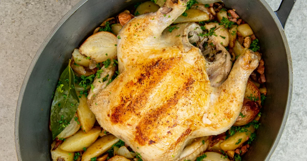 Gebraden kip op grootmoeders wijze - Recepten - njam!