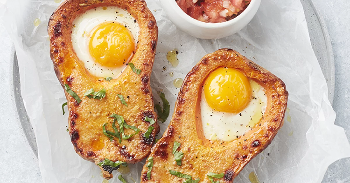 Gegrilde butternut pompoen met sesam en tomatensalsa - Recepten - njam!