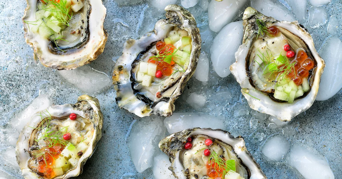 Oesters met komkommer en appel - Recepten - njam!