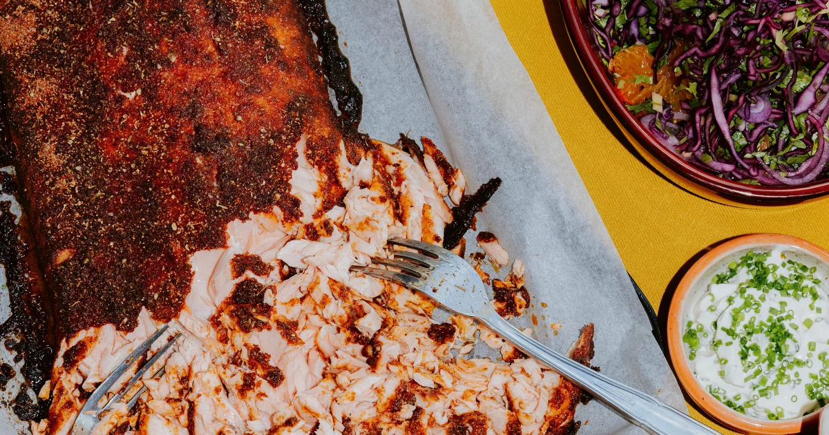 Taco pulled salmon - Recepten - njam!